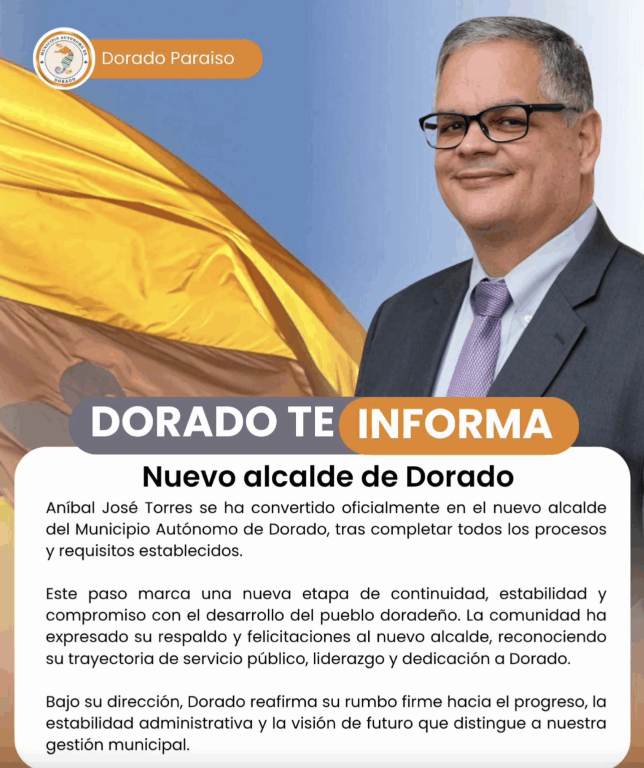 Aníbal José Torres se convierte en el nuevo alcalde de Dorado - NotiCel ...