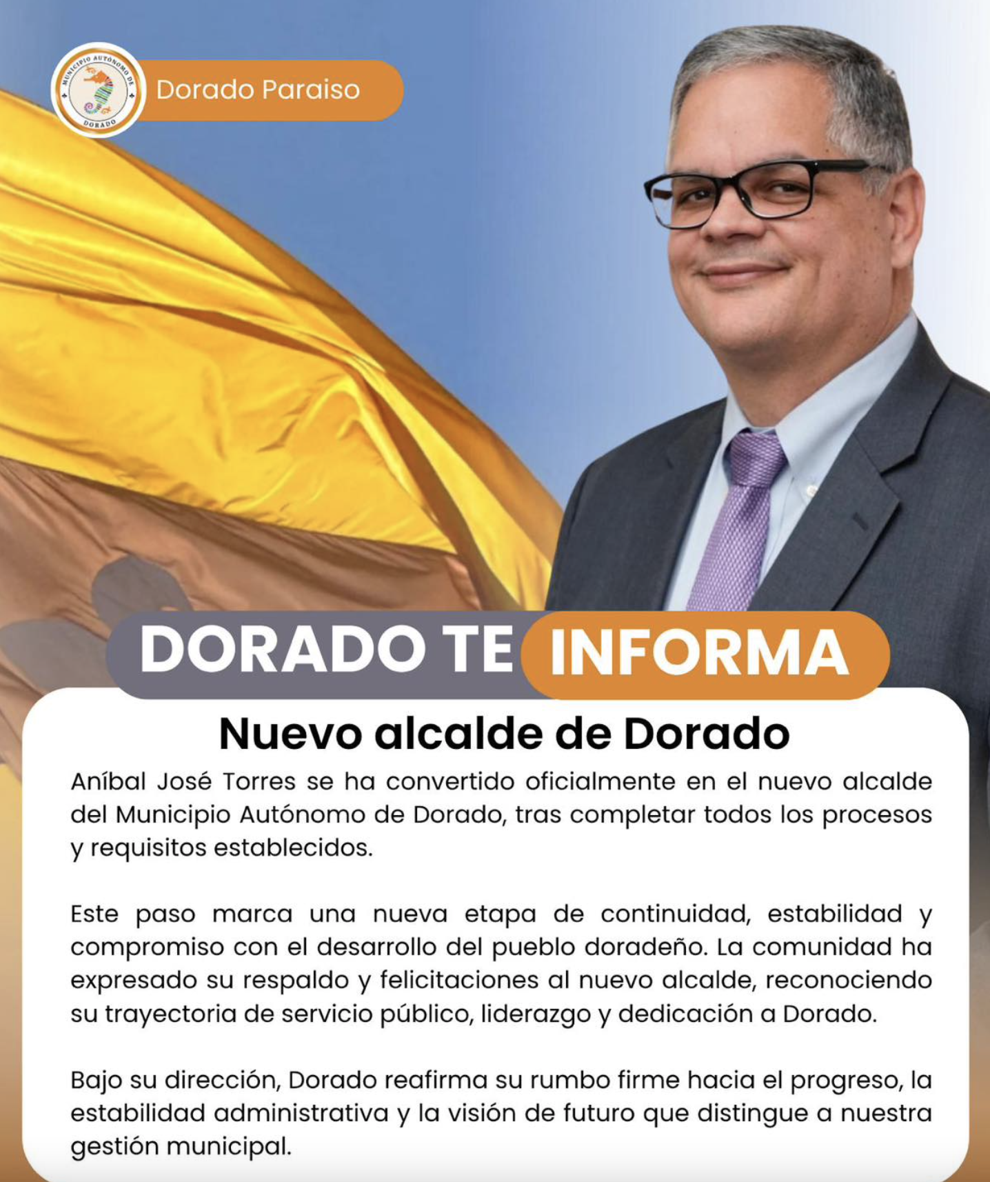 Aníbal José Torres se convierte en el nuevo alcalde de Dorado - NotiCel ...